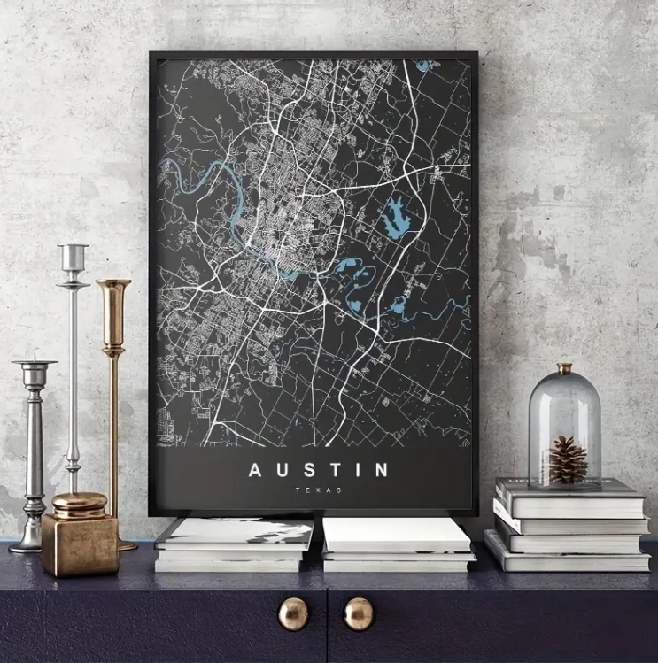 Iconic American Cities Map Poster – Modern Frontier
