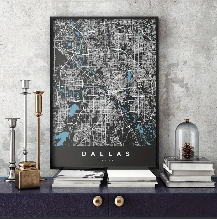 Iconic American Cities Map Poster – Modern Frontier