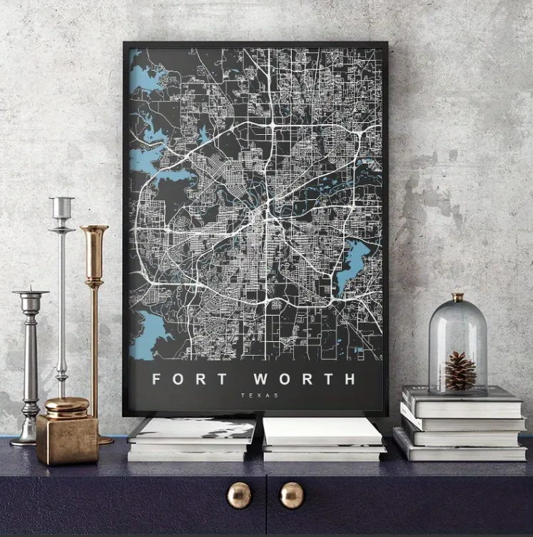 Iconic American Cities Map Poster – Modern Frontier