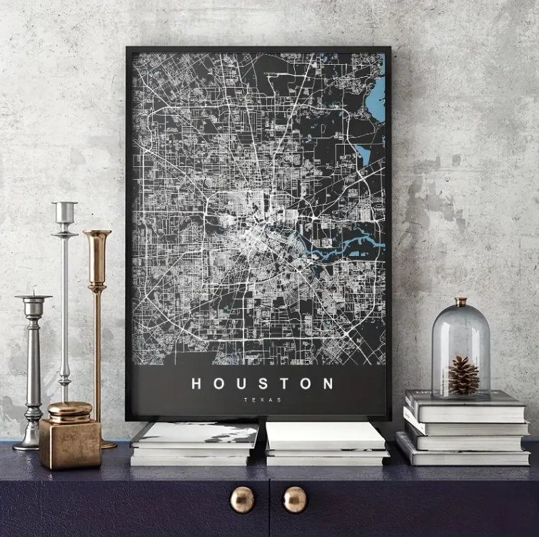 Iconic American Cities Map Poster – Modern Frontier