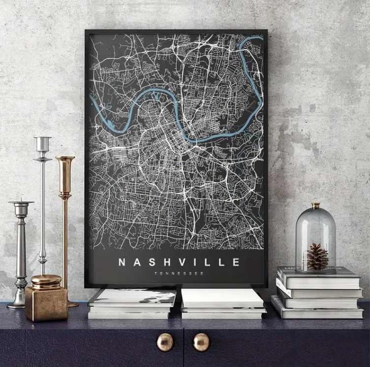 Iconic American Cities Map Poster – Modern Frontier